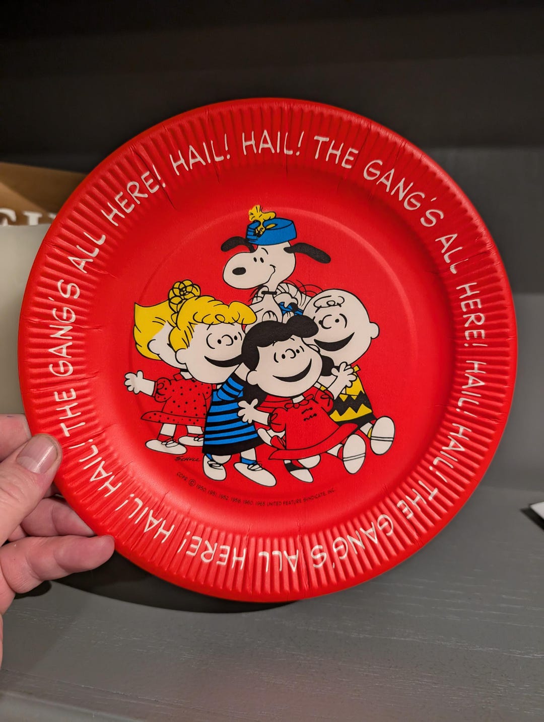 NOS 1965 60s Snoopy Charlie Brown Peanuts Gang Happy Birthday Plate ...