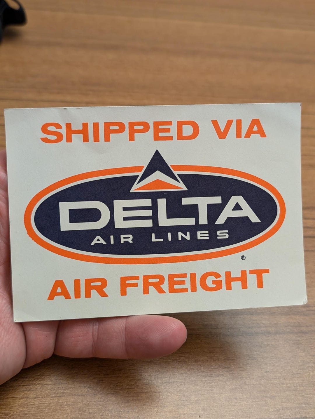 1960s Delta Airlines Air Freight Gummed Label Original - Vintage Travel ...