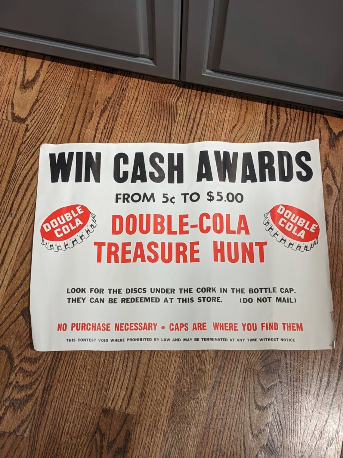 Original 1960's Double Cola Bottle Cap Treasure Hunt | Etsy