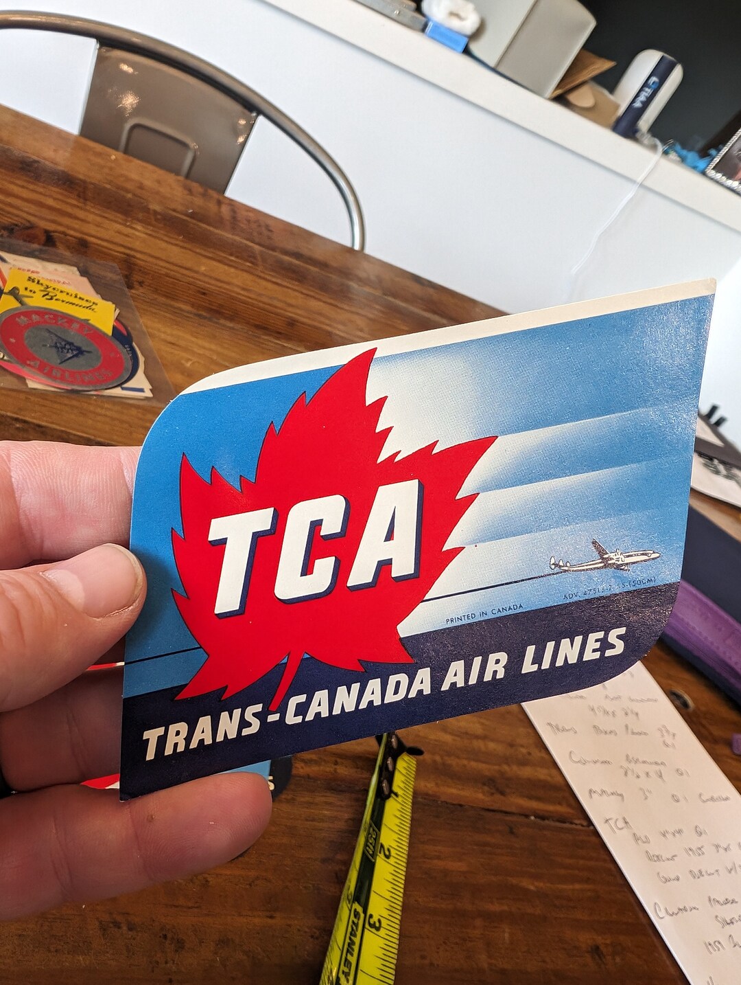 1950's TCA Trans Canada Airlines Decal - Old & Original - Vintage ...