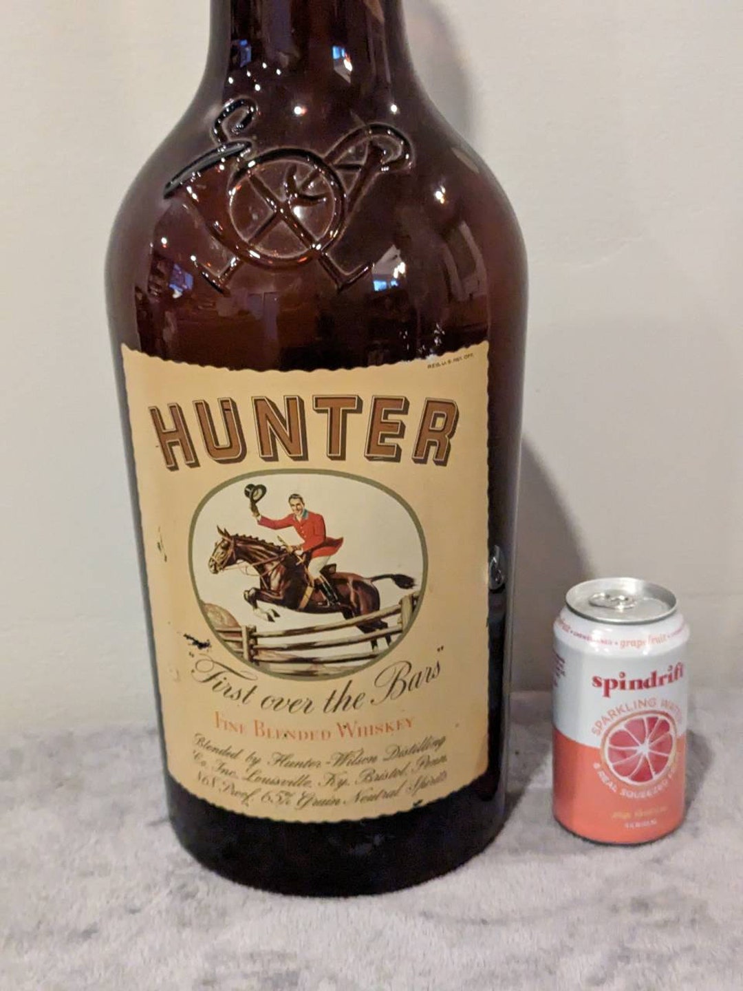 Large Old 1940's Hunter Whiskey Bottle Display Sign Old - Etsy
