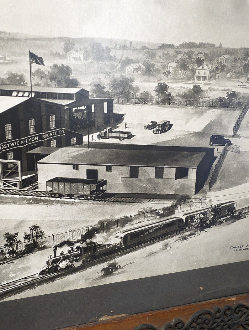 1920s Bostwick-lyon Bronze Foundry Factory Photo and Brass Castings ...