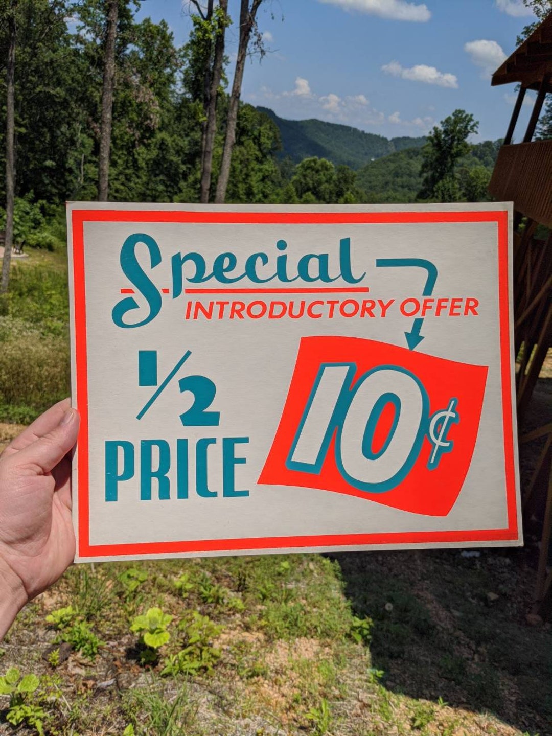 1950's Special 1/2 Price 10 Cents Grocery Store Cardboard Sign - Etsy