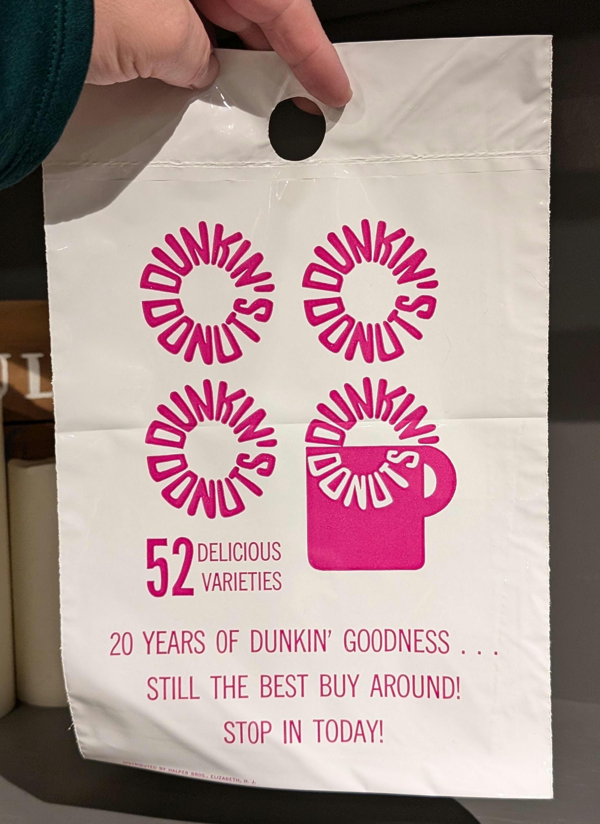 Original 1960s Dunkin Donuts Plastic Litter Bag Old & Original Sign - Etsy