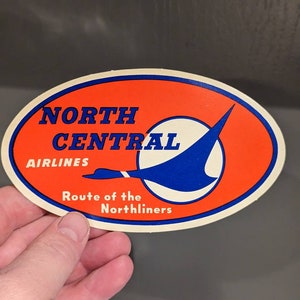 1940's North Central Airlines Label - Old & Original - Vintage Travel ...