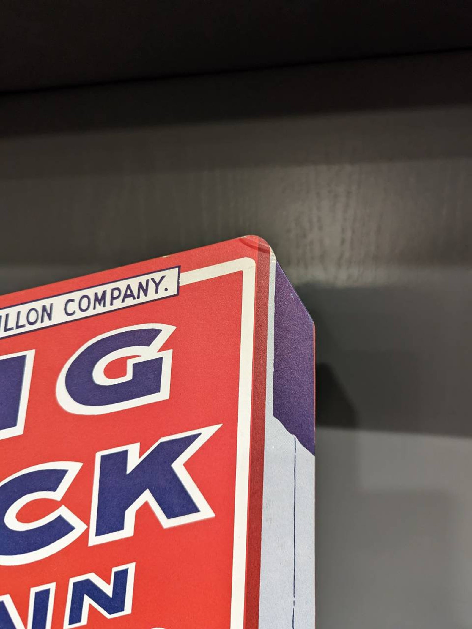 NOS 1940's 1950s Big Kick Chewing Tobbaco Sign Old & Original Cardboard ...