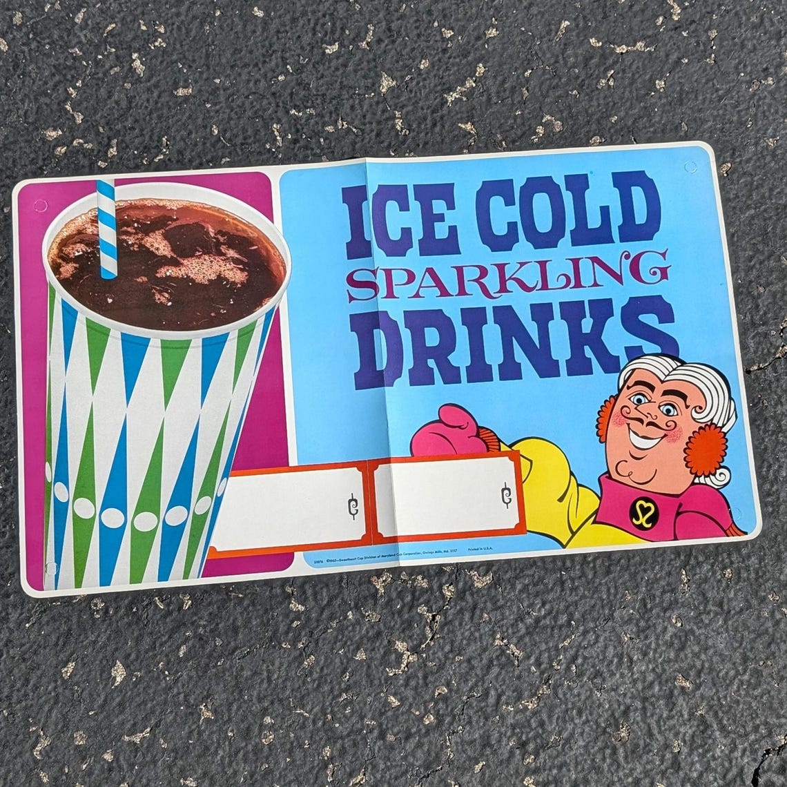 NOS 1965 Ice Cold Drinks Soda Restaurant Poster Drive-in or Soda ...