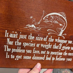 Original 1970s 80s Fishing for Whoppers Vintage Basement Bar Mid ...