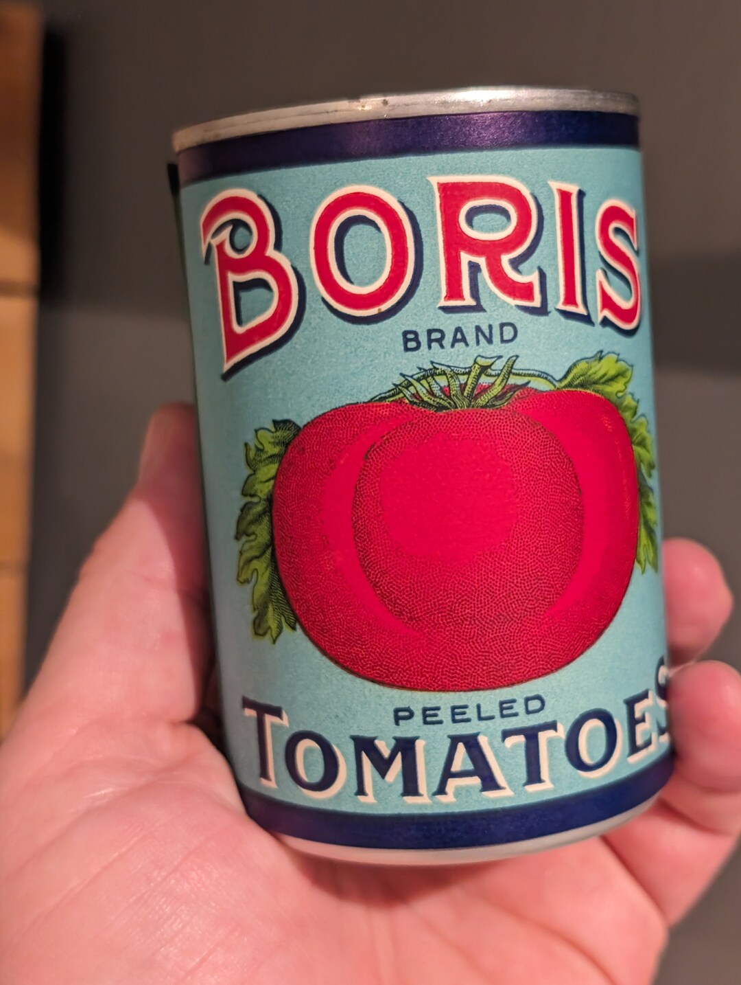 1940's 30s Boris Brand Tomatoes Can Label on Can, Mount Airy Canning ...
