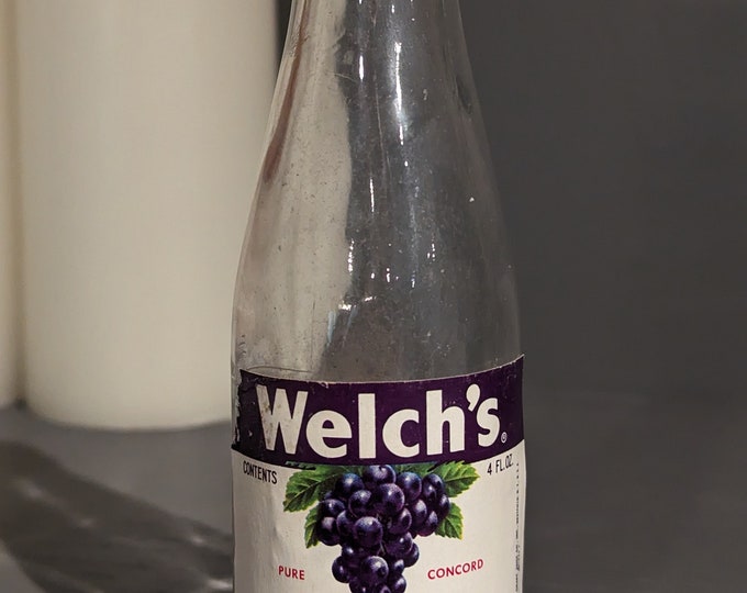 Original 1950's Welch's Grape Juice Bottle - 4 Oz - Dated 1955 - Etsy