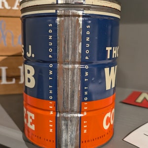 Original 1949 Thomas J Webb Coffee Can - Old Vintage Coffee Tin - 2 Pound Version - Etsy