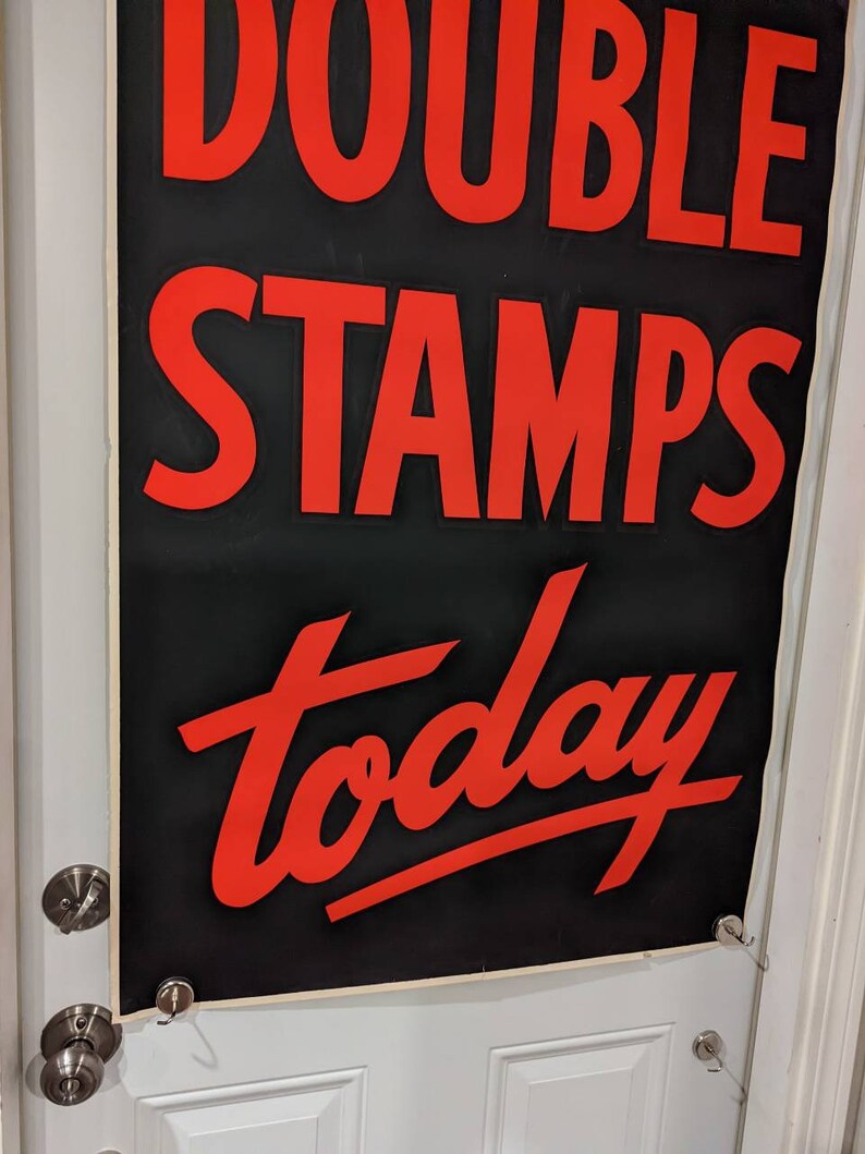 Original 1950's 60's Double Stamps Today Sign | Etsy