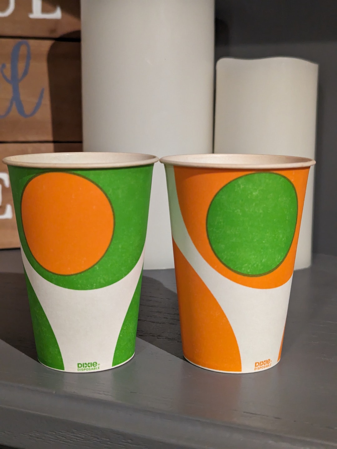 Lot of 2: NOS 1960's Groovy Paper Vending Cup - 7 1/4 Oz Dixie Paper ...