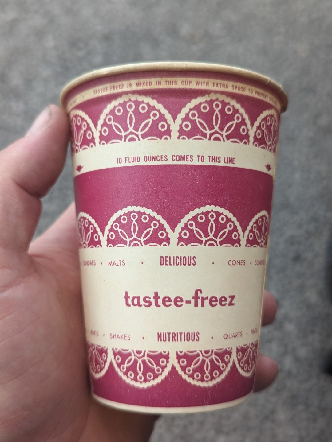 1960's Tastee-freez Ice Cream Shake Cup Old & Original Vintage - Etsy