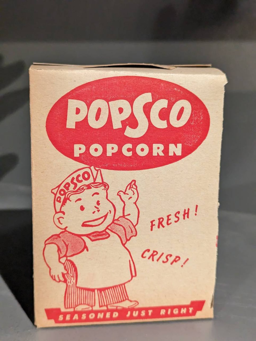 1940s Popsco Pop Corn Box- Old - Original - Popcorn Poppers Supply Co ...