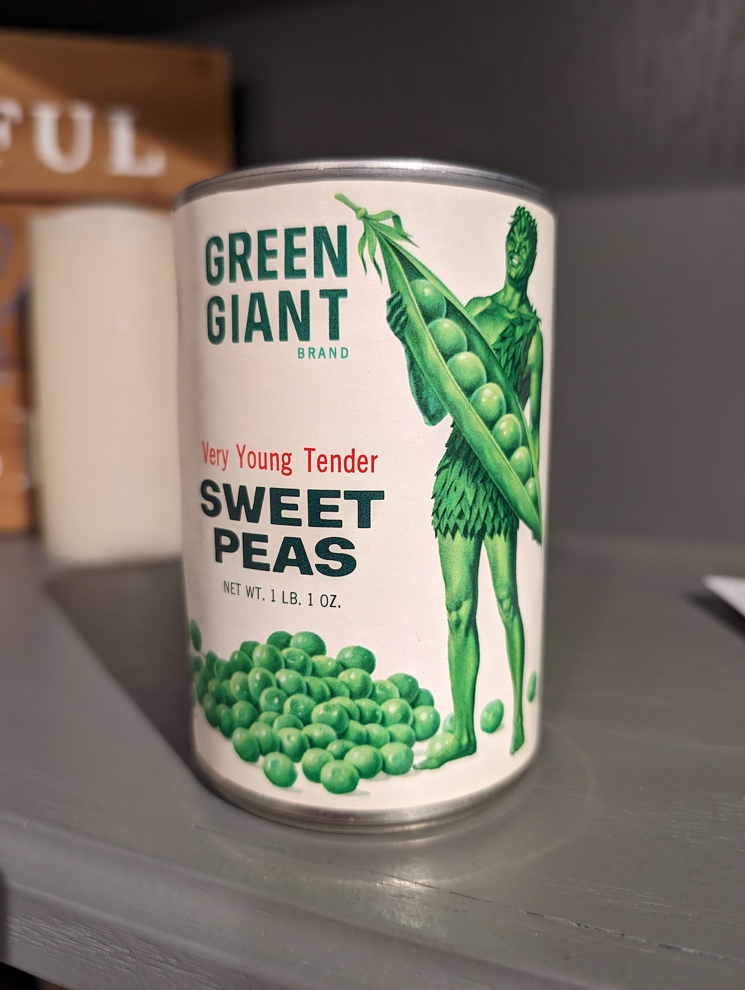 1960's Jolly Green Giant Peas Can Label on Can Original Vintage - Food ...