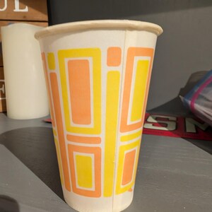NOS 1980s Fonda Retro Matchmaker Design Waxed Cup Old & Original ...