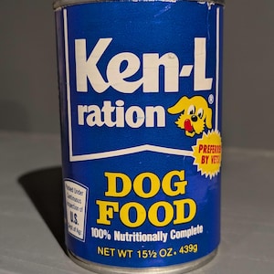 1980s Ken-l Ration Stew Dog Food Can Label on Can Quaker Oats Chicago ...