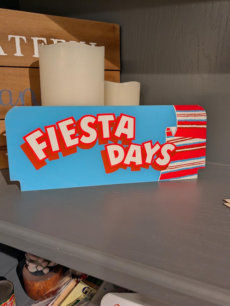 Original 1950s 60s Fiesta Days Sale Vintage Price Sign Card - Double ...