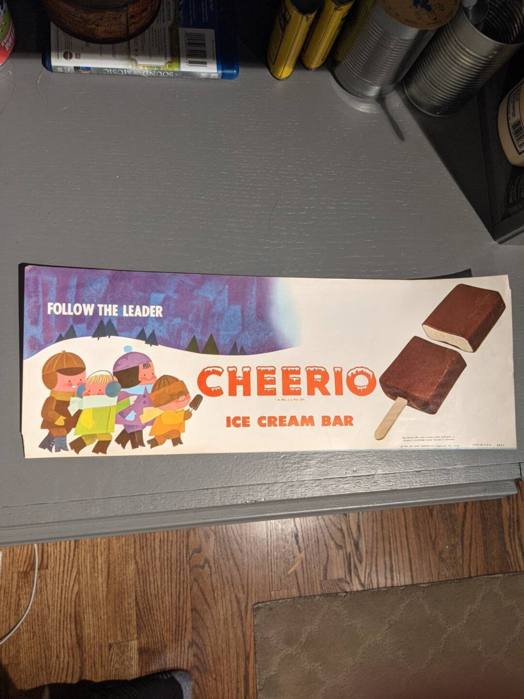 1961 Cheerio Ice Cream Bar Sign Poster Original Vintage Old - Etsy Ireland