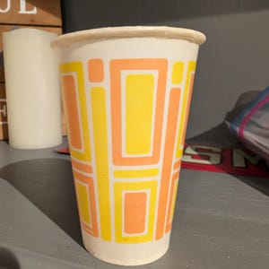 NOS 1980s Fonda Retro Matchmaker Design Waxed Cup Old & Original ...