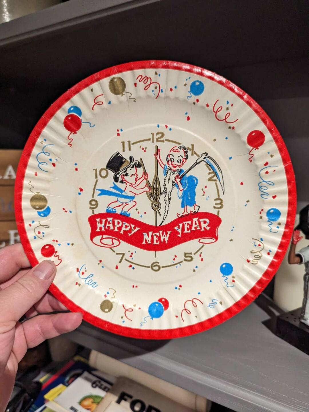 NOS Old 1960's Happy New Year Paper Plate - Old - Original SS Kresge 9 ...