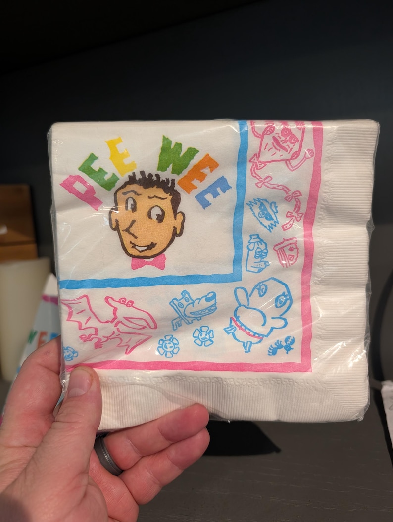 NOS 1987 Pee Wee Herman Birthday Paper Goods - CHOICE Hat, Plate ...
