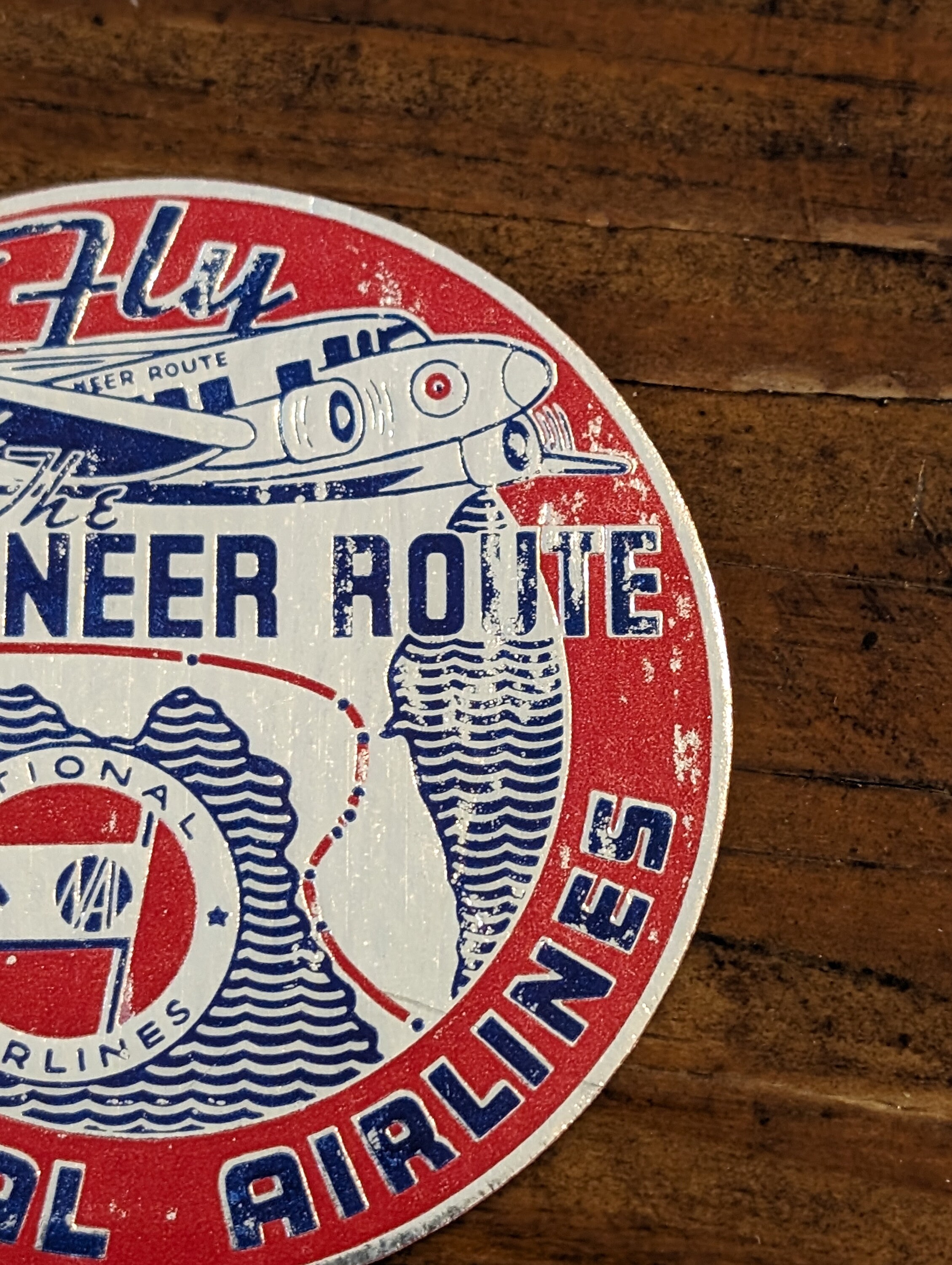1940's National Airlines Gummed Label Buccaneer Route - Old & Original ...