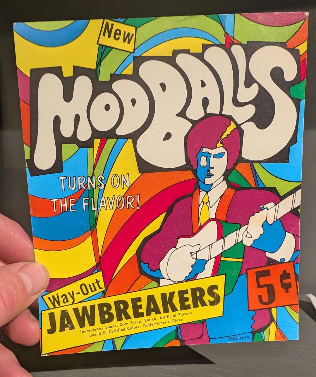 1970s Modballs Way Out Jawbreakers Gum Gumball Machine Price Sign ...