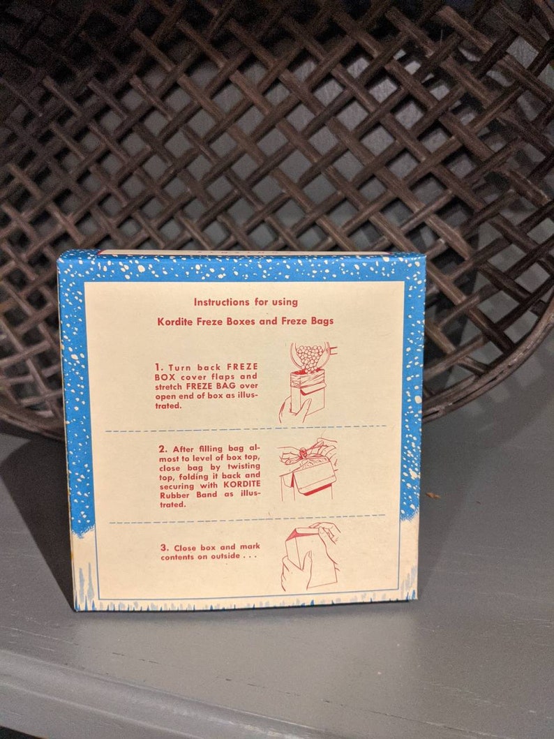 1950's Kordite Freeze Box Frozen Food Canning Vegetables Old & Original ...