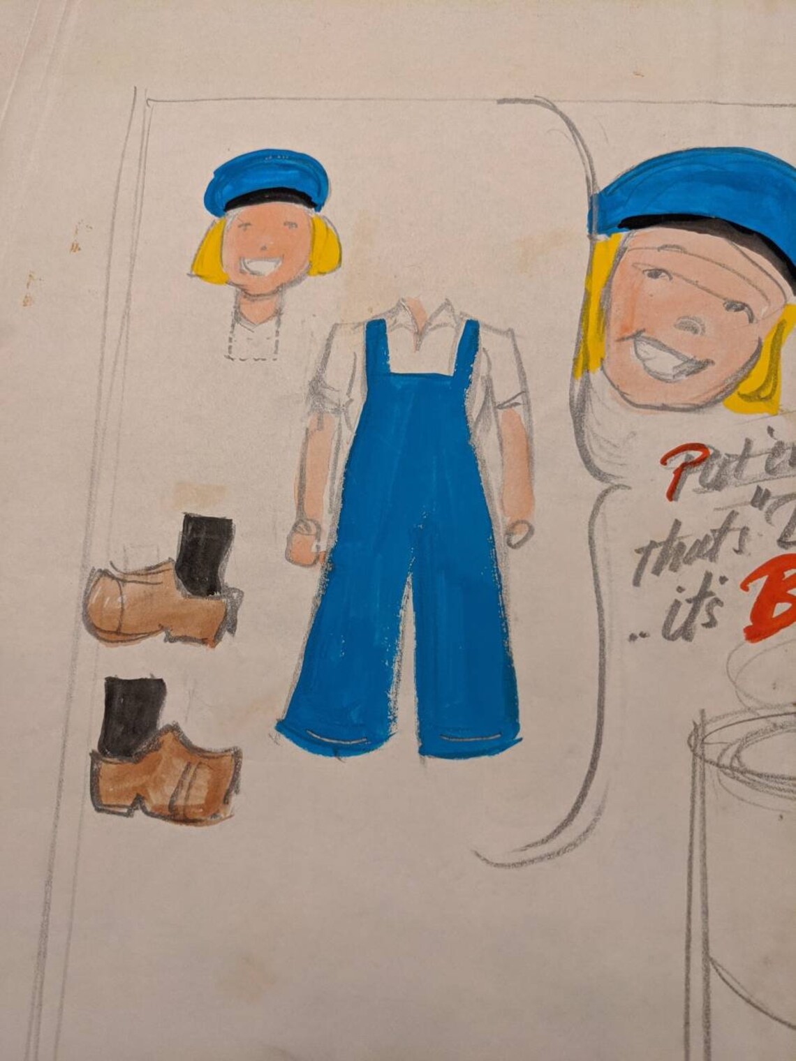 1940's Vintage Original Dutch Boy Paint "blended Paper Doll" Old ...