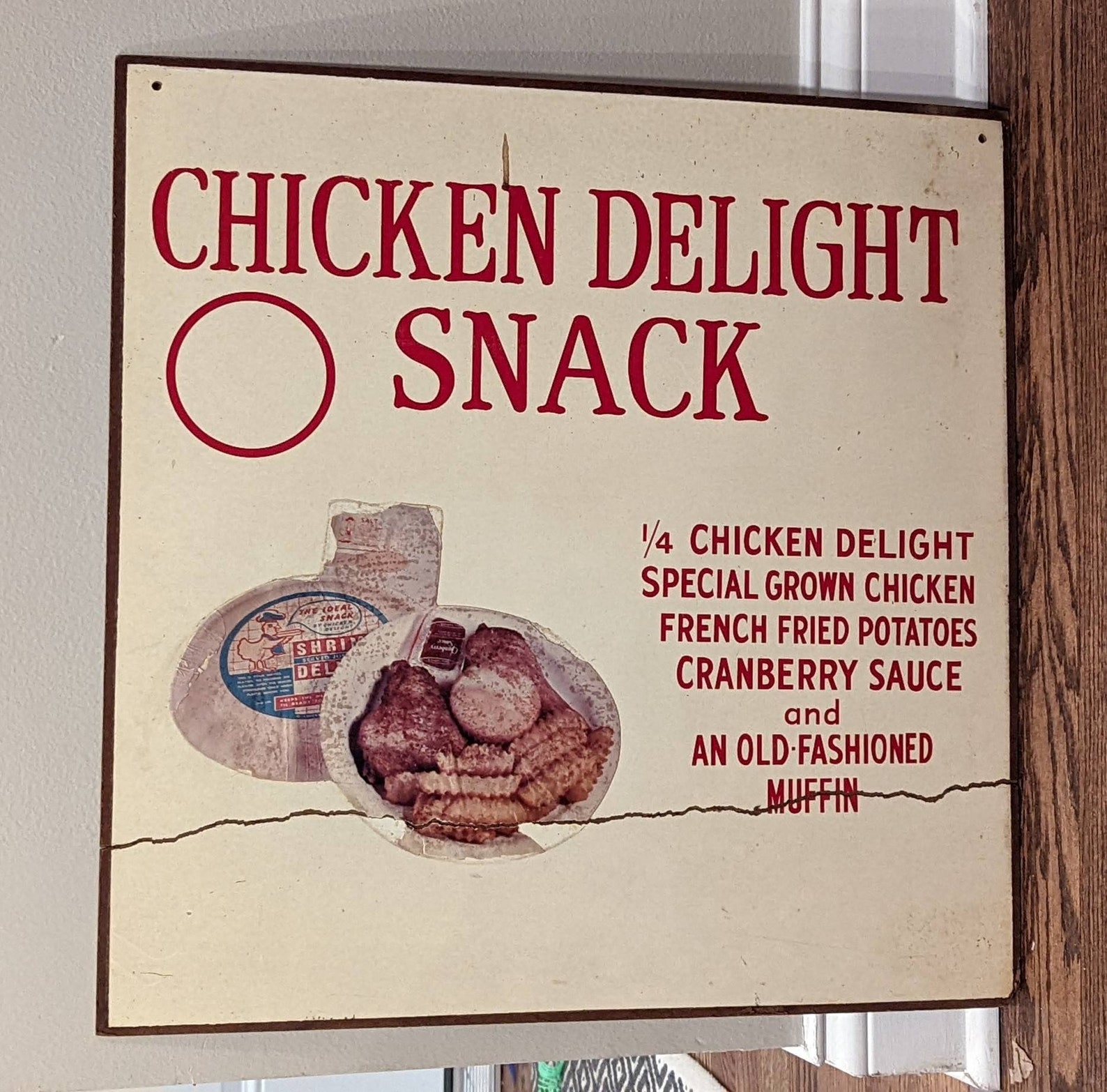Original 1960's Fried Chicken Delight Menu Sign Old & | Etsy