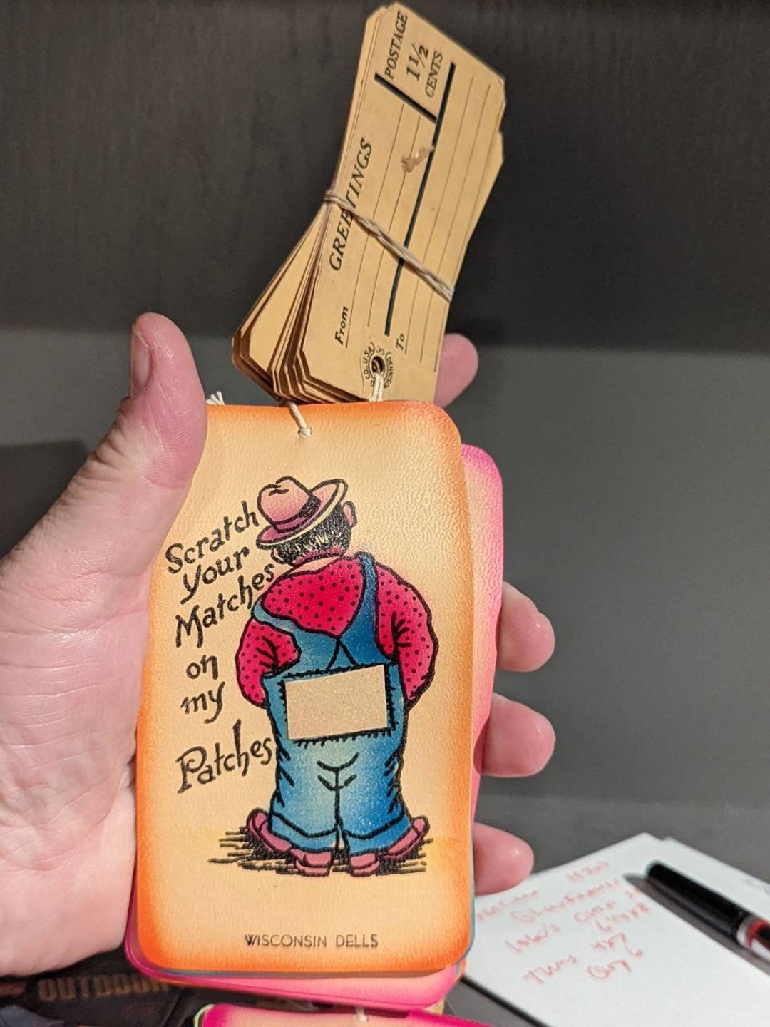 1940's Scratch Your Matches Wisconsin Dells Tourist Postcard Novelty ...