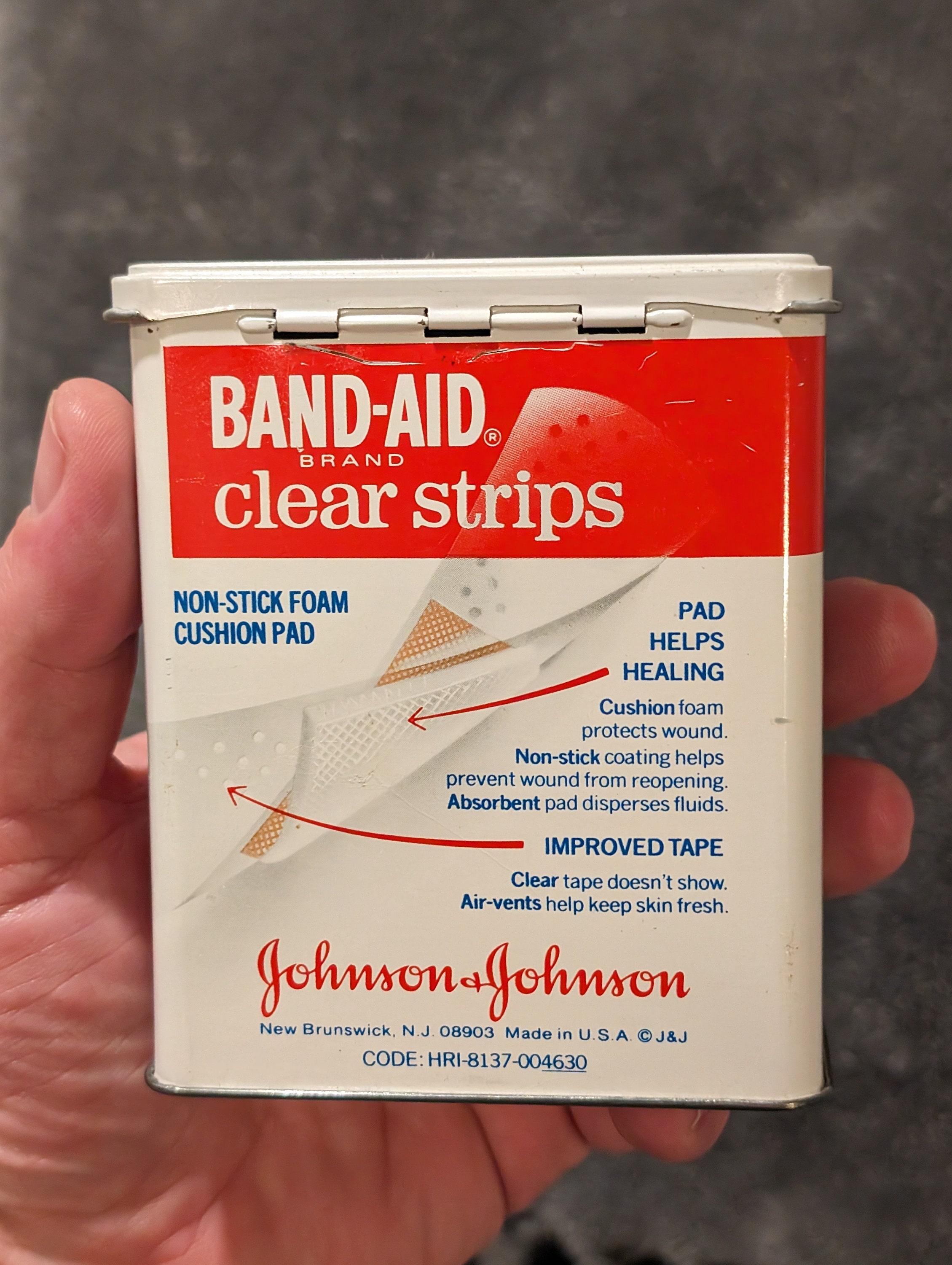 Original Vintage 1970s Band Aid Clear Plastic Strips Bandaids Tin ...
