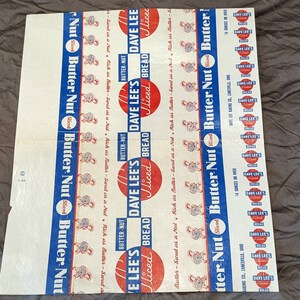 1940's-60's Vintage Bread Wrappers- Display Loaf - Bakery - Old ...