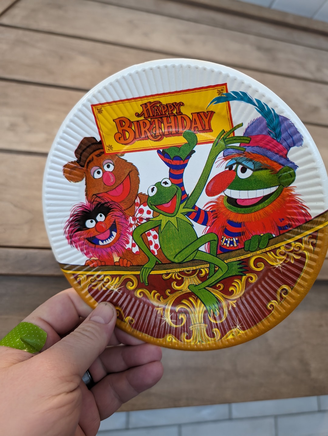 NOS 1978 the Muppets Happy Birthday Plate Themed Birthday Paper Plates ...