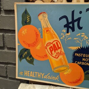 Large 1940's Pal Ade Healthy Orange Drink Snowman Winter Original ...