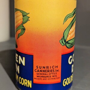 1940's Golden Dawn Corn Can Label on Can Original Vintage, Center Point ...