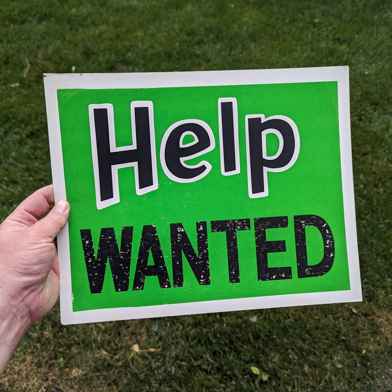 Help Wanted Sign - Etsy