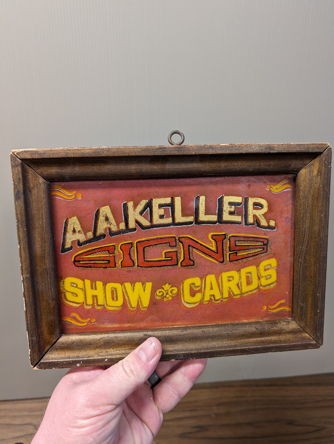 Old Original 1900's AA Keller Signs & Show Cards Cardboard Sign Framed ...