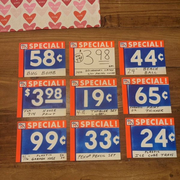 Pricing Signs - Etsy