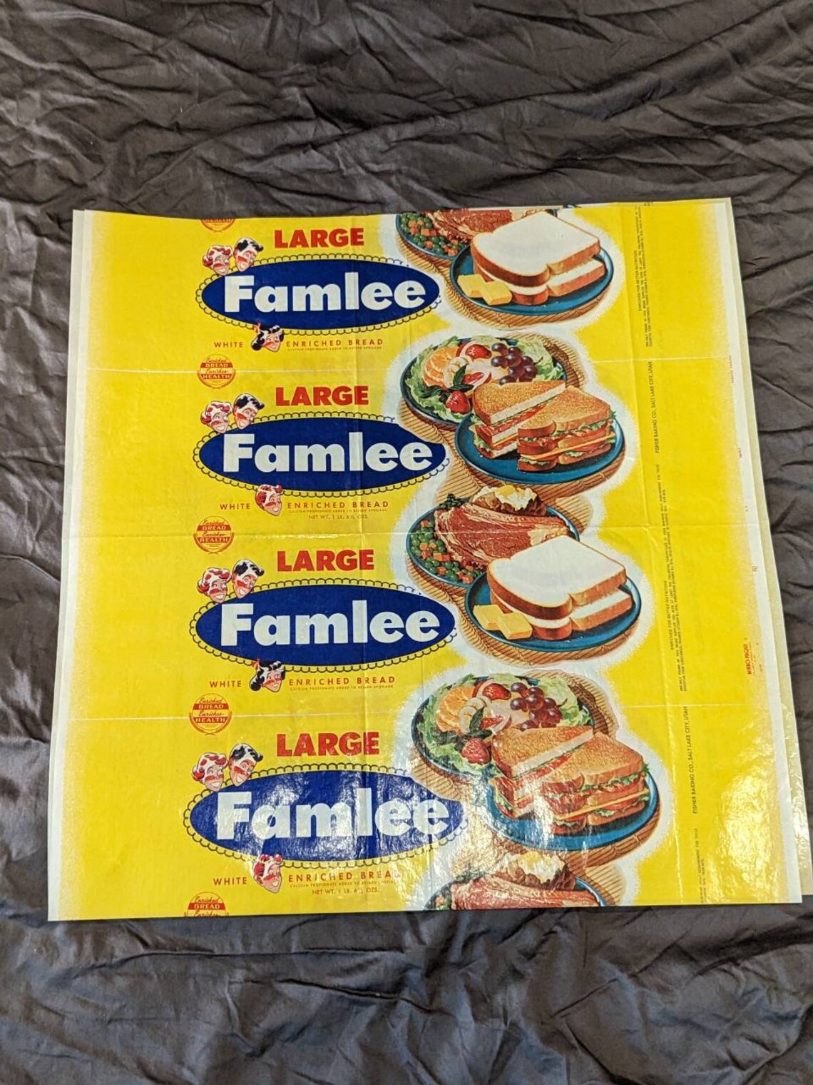 1940's-60's Vintage Bread Wrappers- Display Loaf - Bakery - Old ...