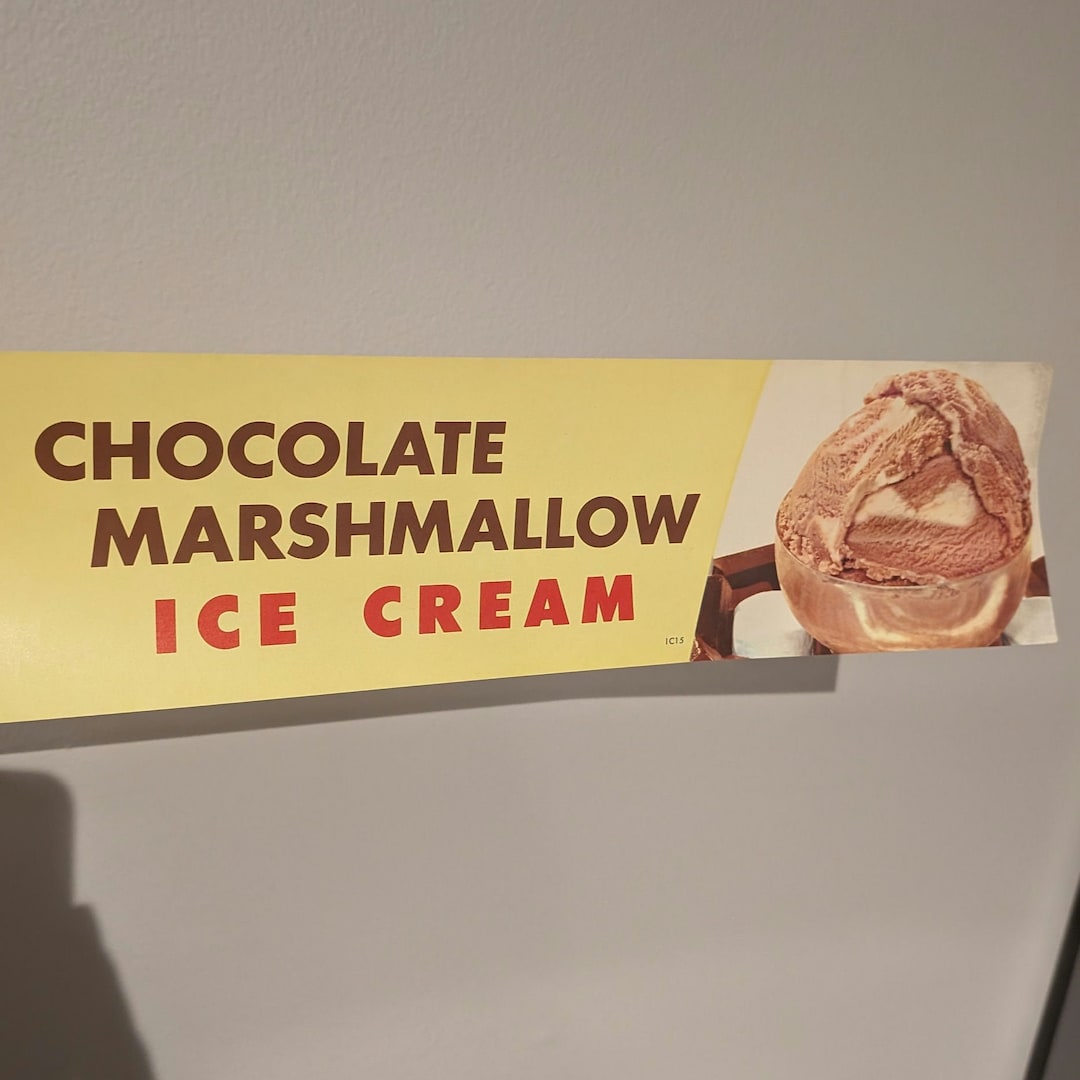 1960s Chocolate Marshmallow Ice Cream Poster Sign Poster Original ...