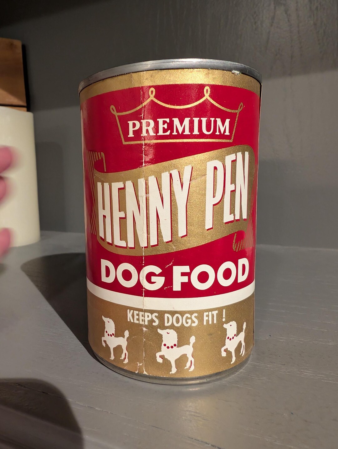 1940's Henny Pen Dog Food Can Label on Can Fabro, Atlanta, Georgia ...