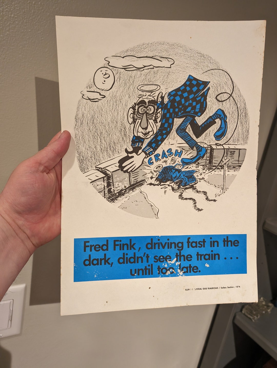 Original Vintage 1970s Illinois Gulf Railroad Industrial Sign Safety ...