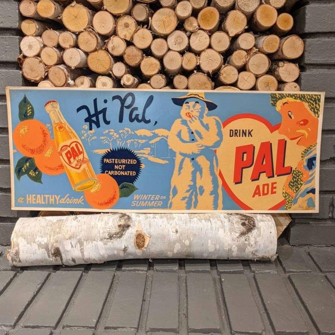Large 1940's Pal Ade Healthy Orange Drink Snowman Winter Original ...