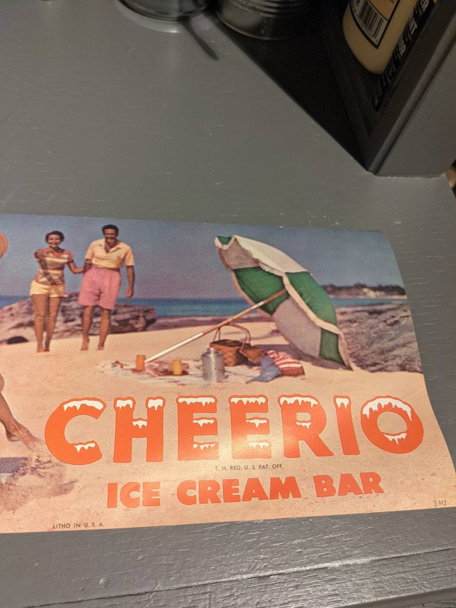 1963 Cheerio Ice Cream Bar Sign Poster Original Vintage | Etsy