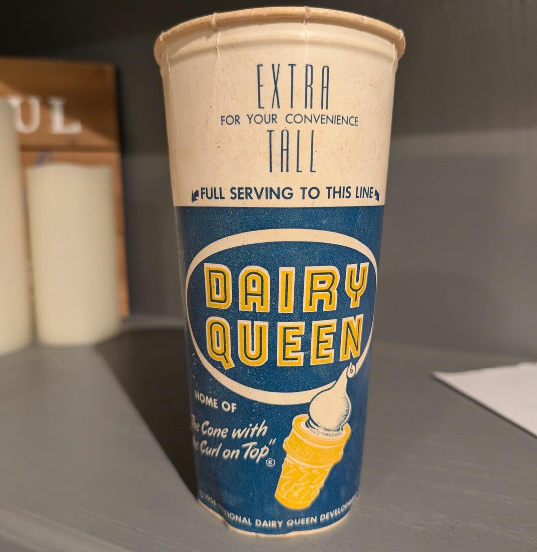 1950s Dairy Queen Ice Cream Malt Cup Old & Original Vintage Ice Cream ...