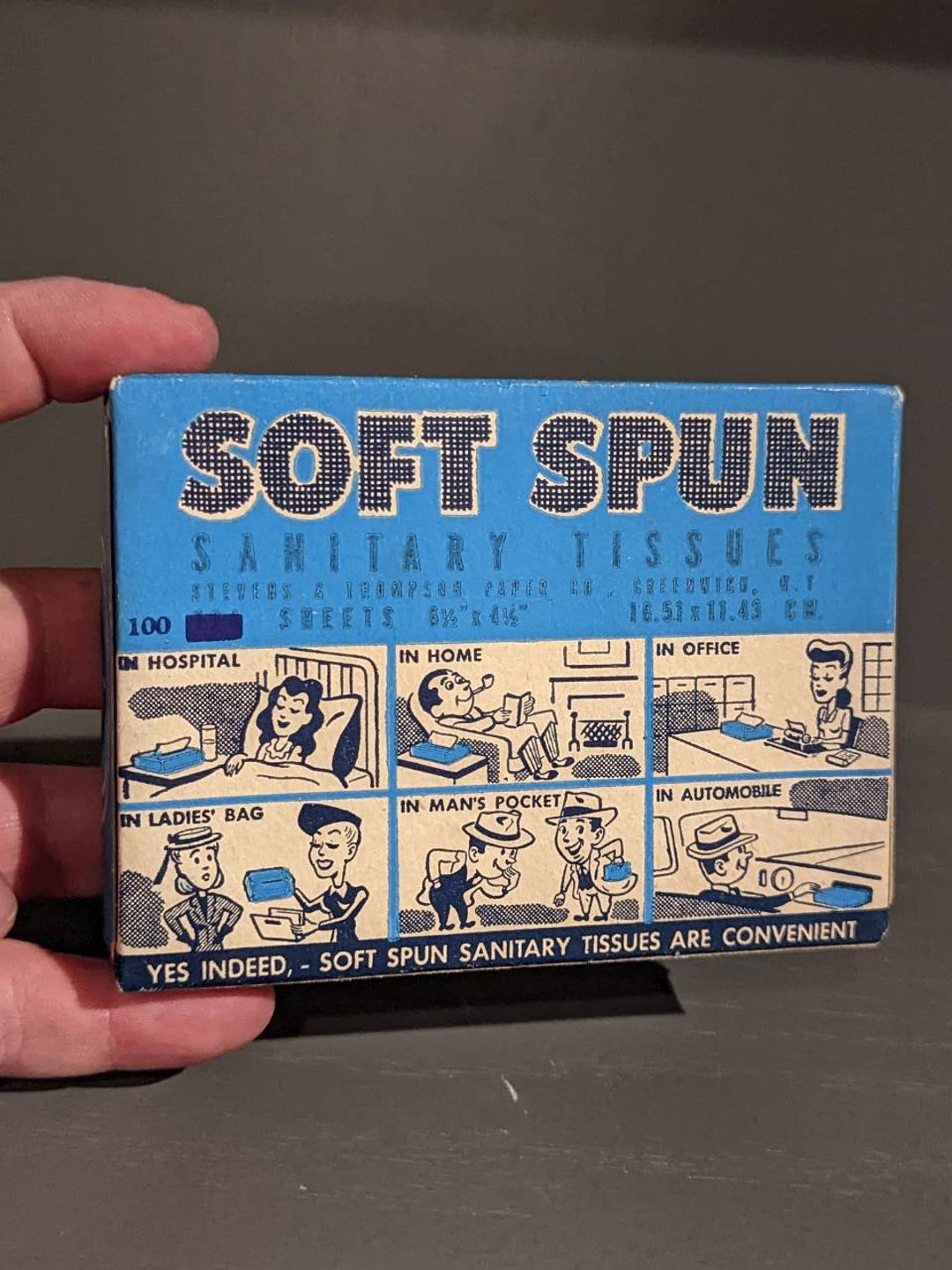 NOS Original Vintage 1940s Soft Spun Facial Tissues- Old Stock ...