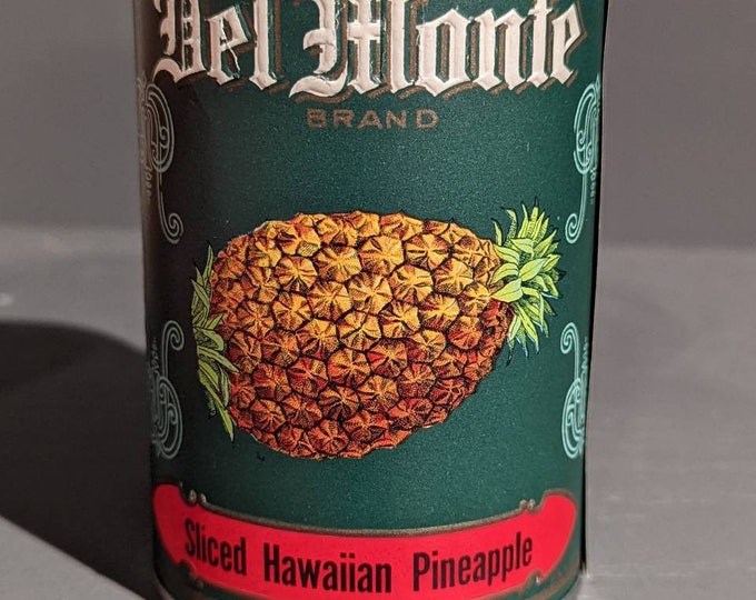 1910's Del Monte Hawaiian Pineapple Can Label on Can, San Francisco ...